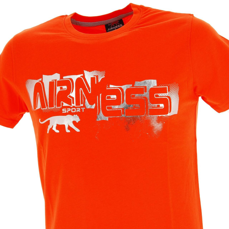 T-shirt logo sérigraphié subversive orange homme - Airness | wimod