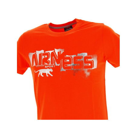 T-shirt logo sérigraphié subversive orange homme - Airness | wimod