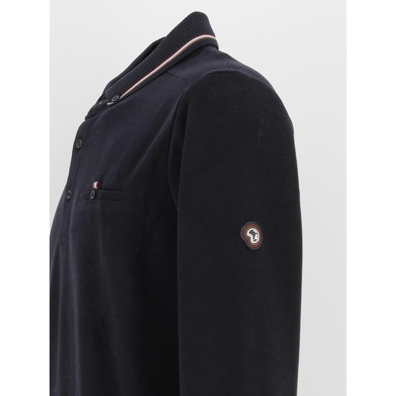 Polo manches longues milo bleu marine homme - Benson & Cherry | wimod