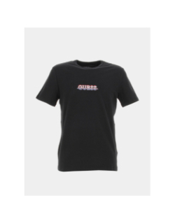 T-shirt maksim logo barré noir homme - Guess | wimod