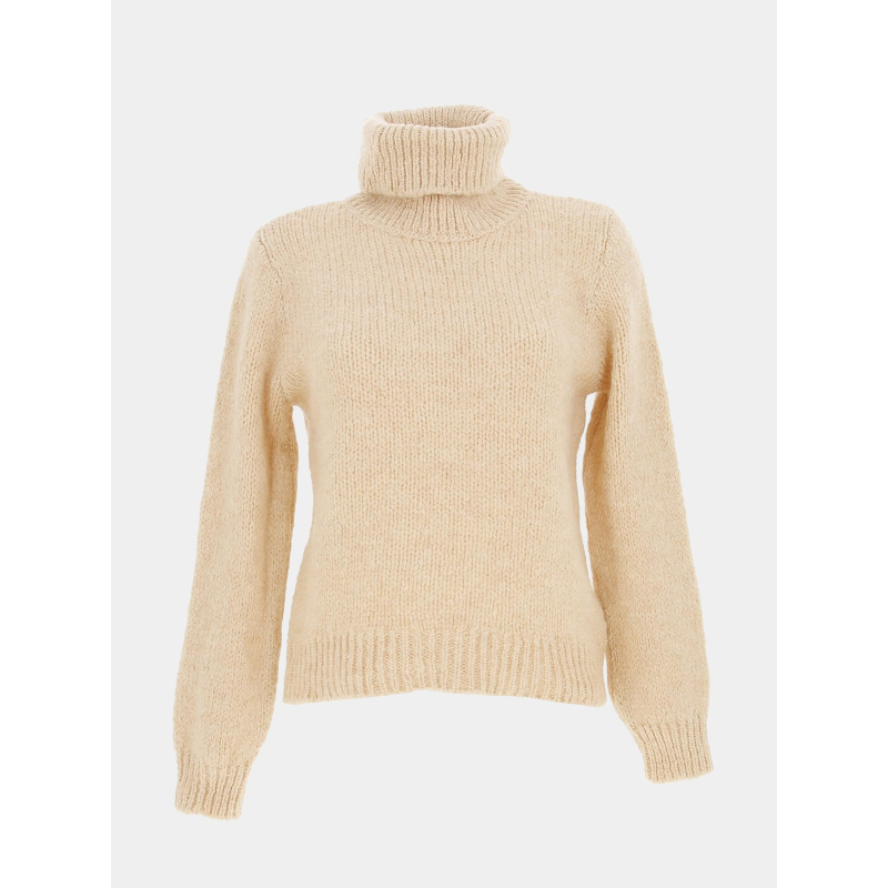 Pull col roulé dinea tapioca beige femme - Jacqueline De Yong | wimod