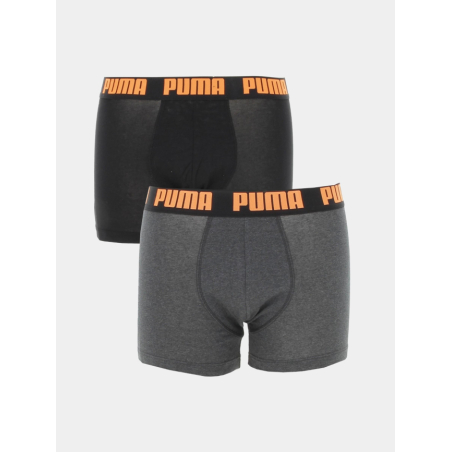 Pack 2 boxers basic stretch noir homme - Puma | wimod