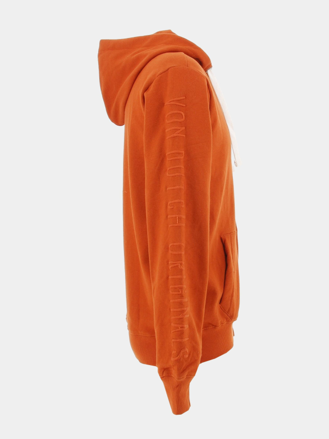 Sweat zippé à capuche california orange homme - Von Dutch | wimod