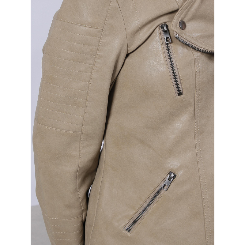 Veste perfecto simili cuir ava marron femme - Only | wimod