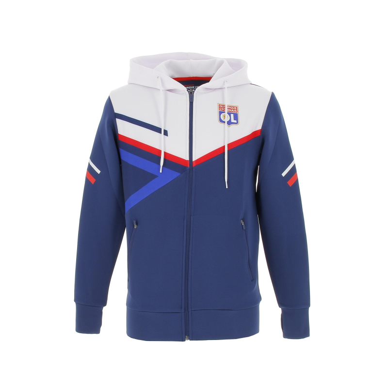 Veste zip football OL training bleu homme - Olympique Lyonnais | wimod
