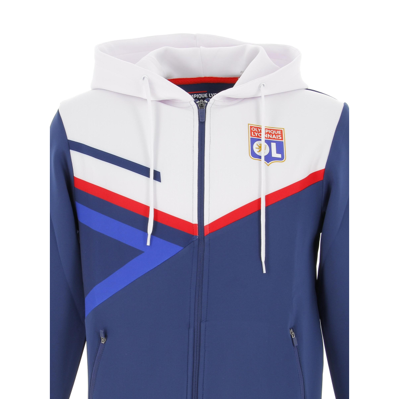 Veste zip football OL training bleu homme - Olympique Lyonnais | wimod