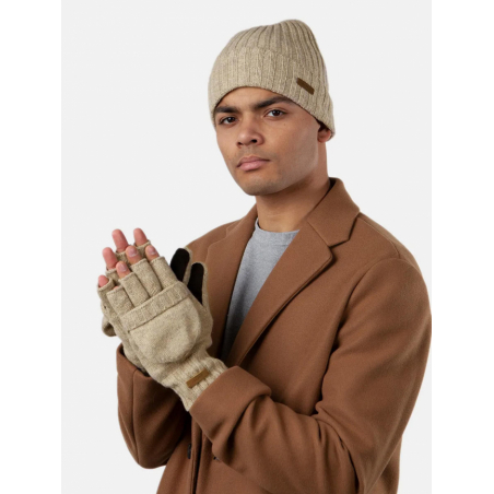 Gants mitaine en laine haakon beige homme - Barts | wimod