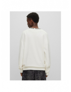 Pull col logo smarlo blanc homme - Hugo | wimod