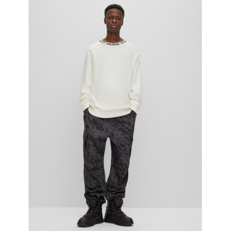 Pull col logo smarlo blanc homme - Hugo | wimod