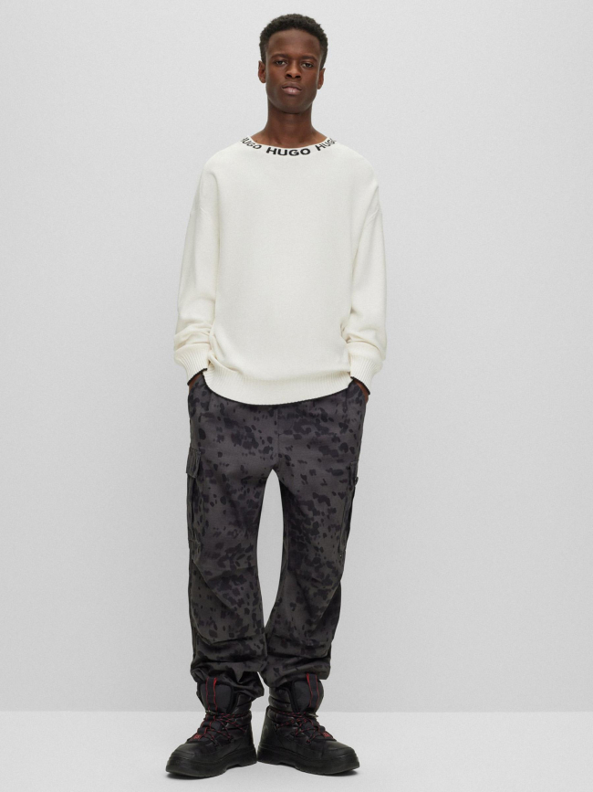 Pull col logo smarlo blanc homme - Hugo | wimod