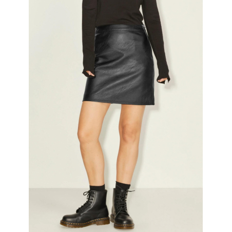 Mini-jupe simili-cuir carola noir femme - Guess | wimod