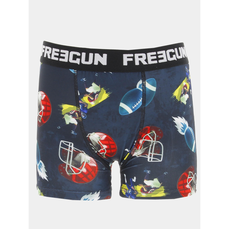 Pack 3 boxers american football multicolore garçon - Freegun | wimod