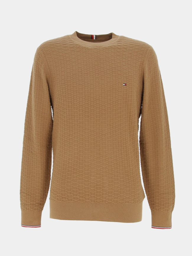 Pull exaggerated structure marron homme - Tommy Hilfiger | wimod