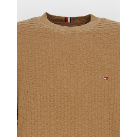 Pull exaggerated structure marron homme - Tommy Hilfiger | wimod