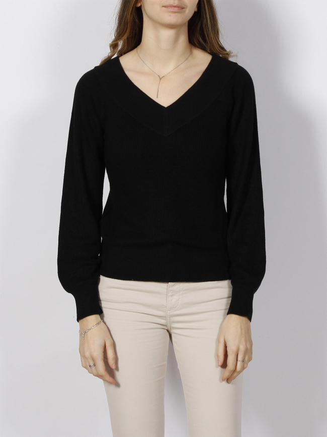 Pull newlexsun double col v noir femme - Vero Moda | wimod