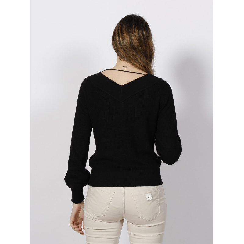 Pull newlexsun double col v noir femme - Vero Moda | wimod