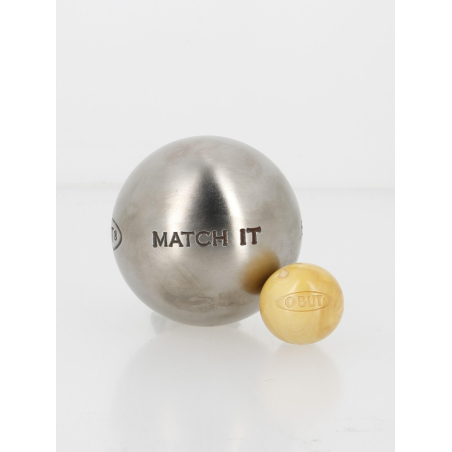 Boules de pétanque demi-tendre 71mm match it strie 0 - Obut | wimod