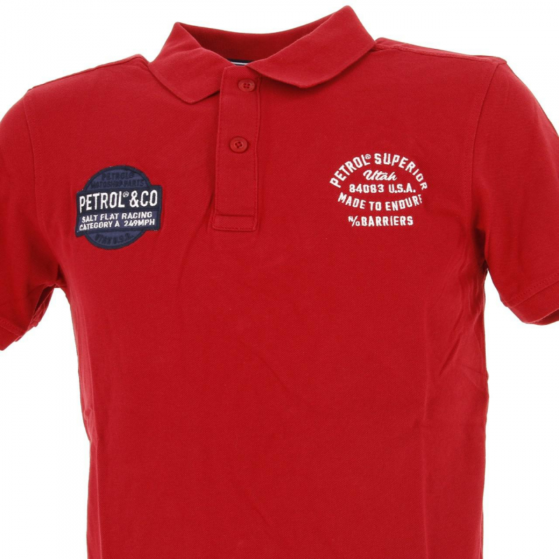 Polo fire rouge homme - Petrol Industries | wimod