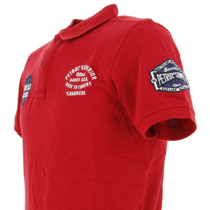 Polo fire rouge homme - Petrol Industries | wimod